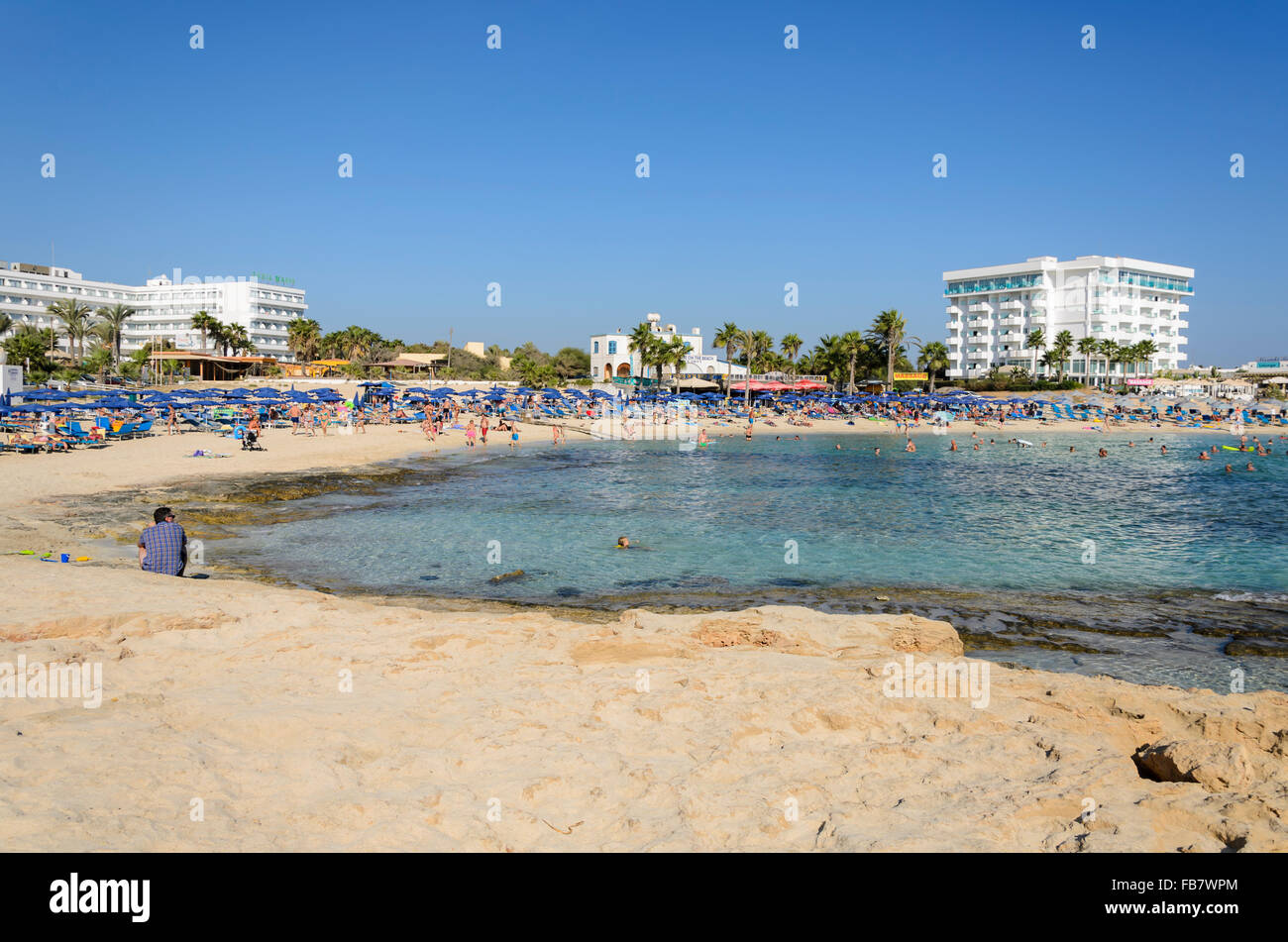 Aya Napa beach, Cyprus Stock Photo - Alamy