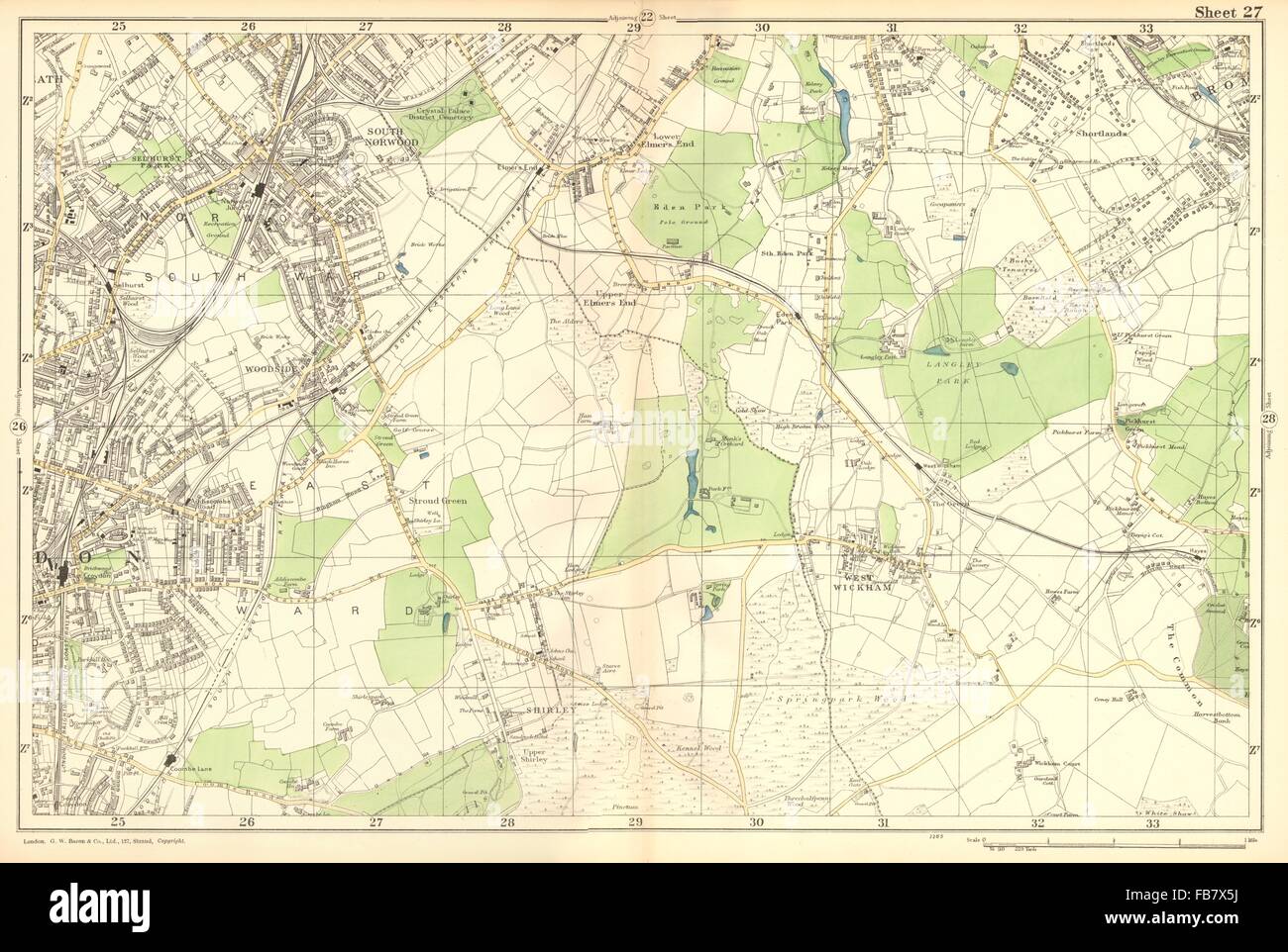 Map of beckenham hi-res stock photography and images - Alamy