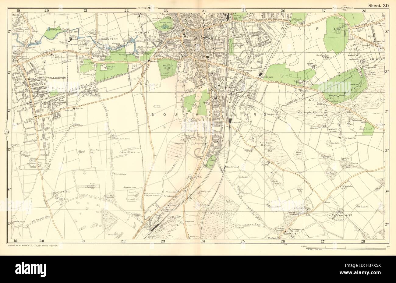 Map of croydon hi-res stock photography and images - Alamy