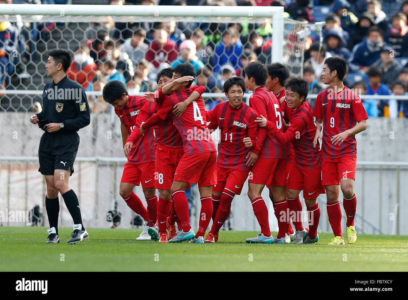 Saitama, Japan. 11th Jan, 2016. Higashi Fukuoka team group Football ...