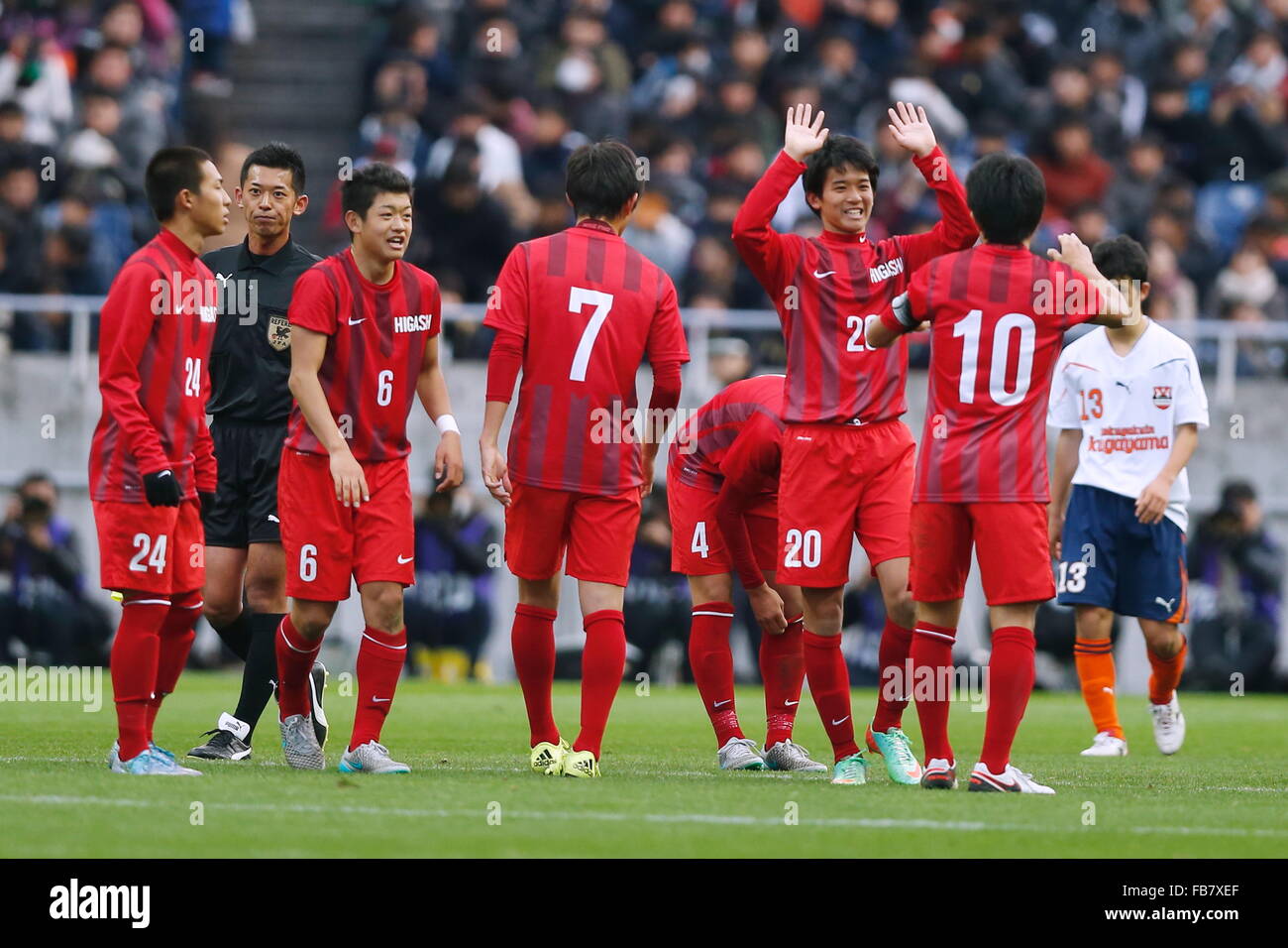 Saitama, Japan. 11th Jan, 2016. Higashi Fukuoka team group Football ...