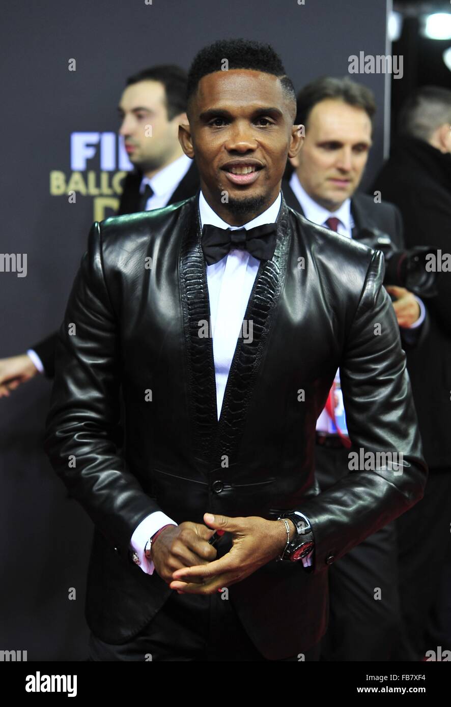 Zurich, Switzerland. 11th Jan, 2016. SAMUEL ETOO poses for photos on ...