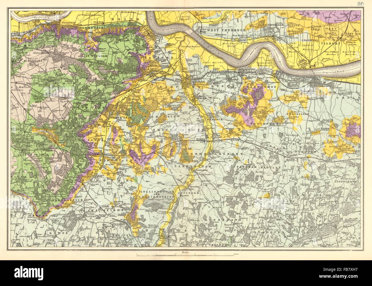 Bromley kent map hi-res stock photography and images - Alamy