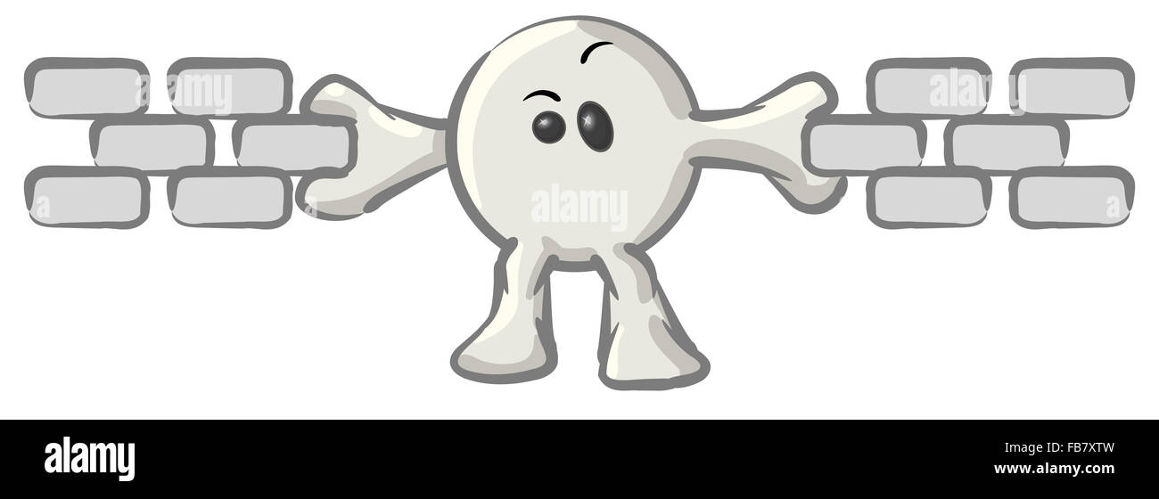 Royalty-free clipart picture of a white konkee character holding links ...