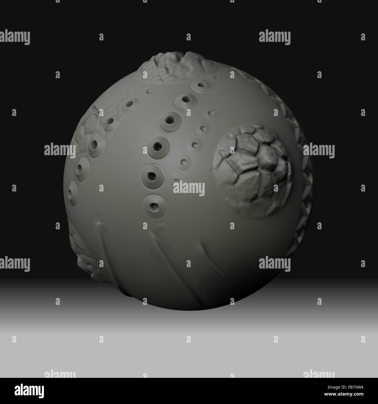 An abstract clay ball in black space Stock Photo - Alamy
