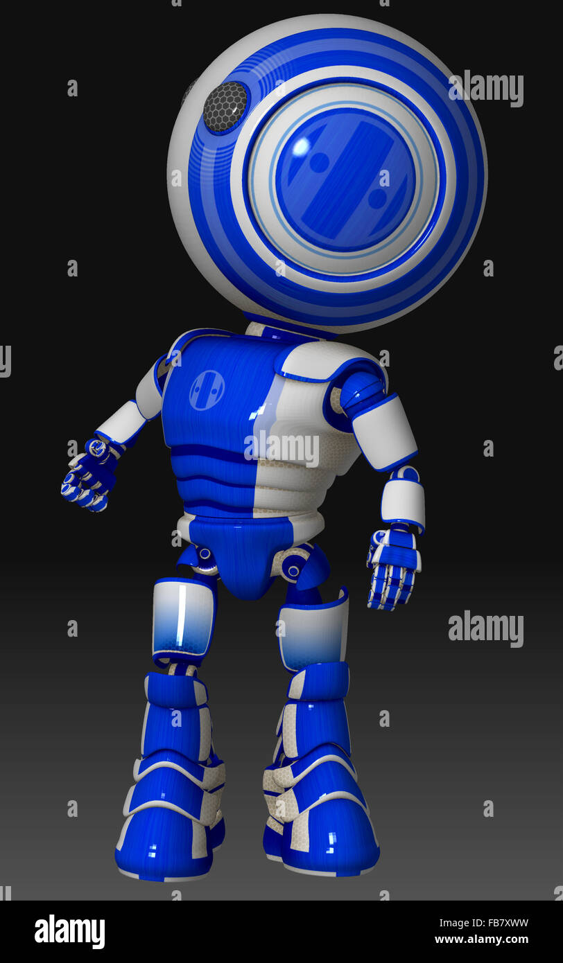 A robot standing straight looking like a hero Stock Photo - Alamy