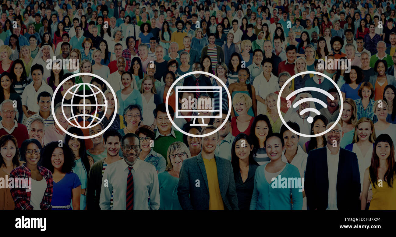 Global Worldwide Digital Modern Connection Concept Stock Photo - Alamy