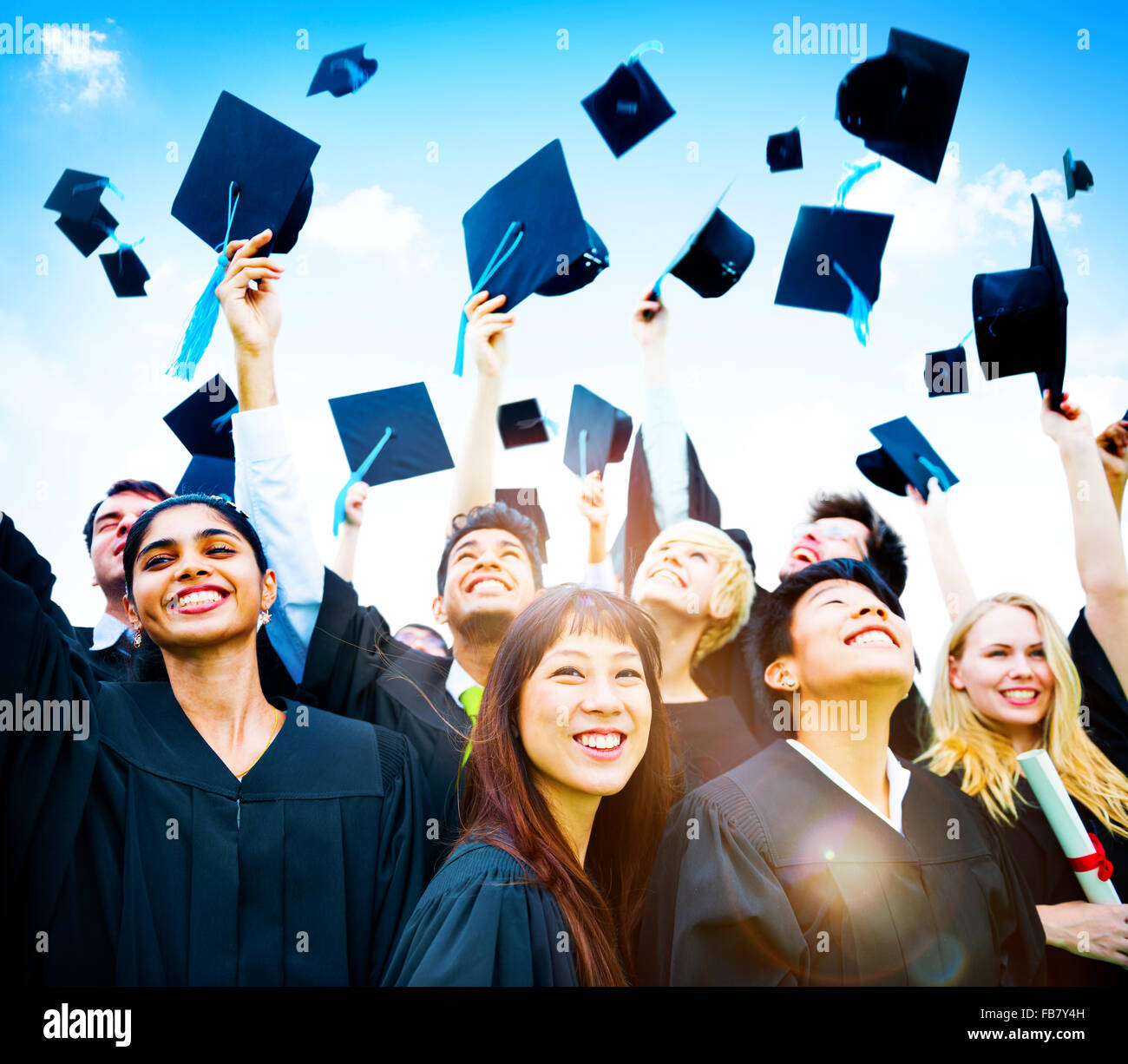 Graduation Students Success Education Happiness Concept Stock Photo - Alamy