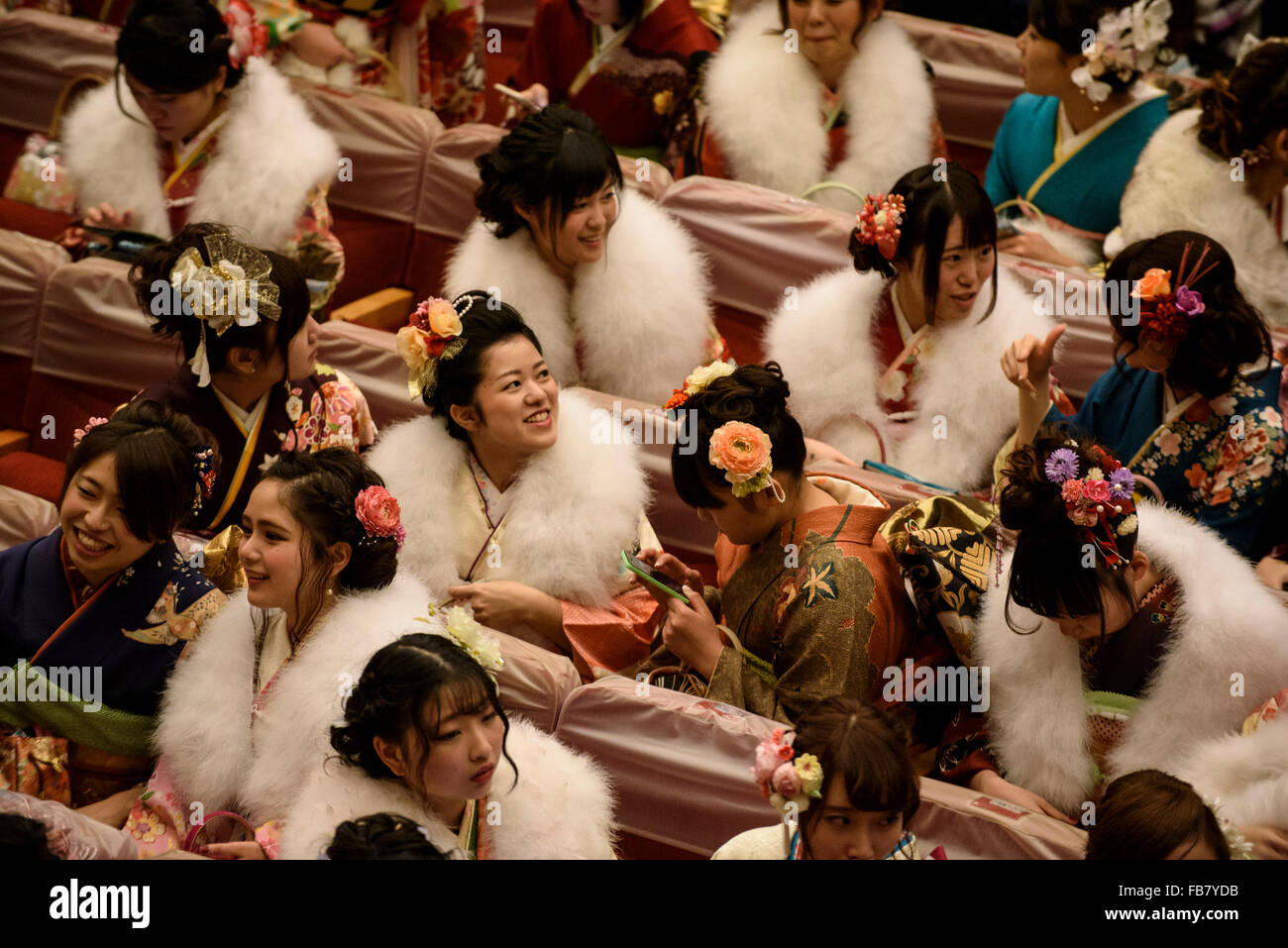 JANUARY 11, 2016 - 20-year-olds attend a Coming of Age Day ceremony at ...