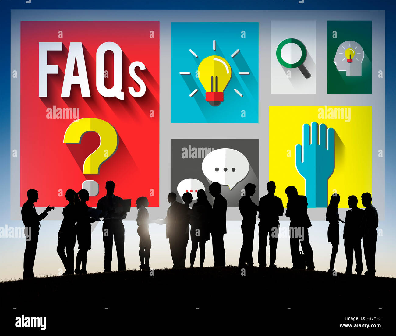 Frequently Asked Questions Help Inforamtion Answer Concept Stock Photo ...