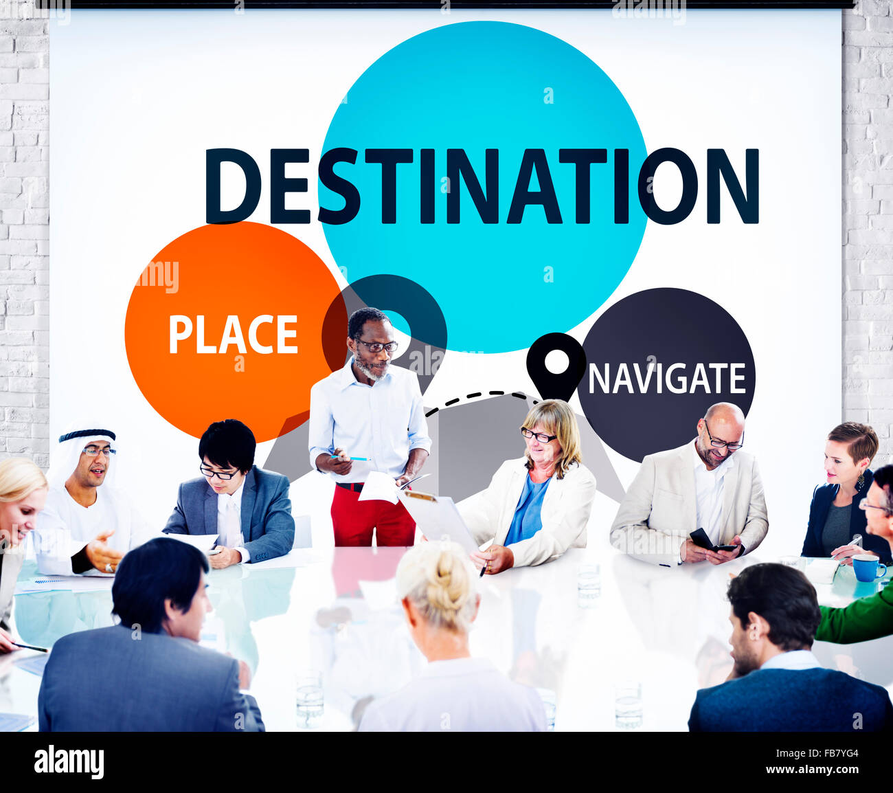Destination Navigate Exploration Place Travel Concept Stock Photo - Alamy
