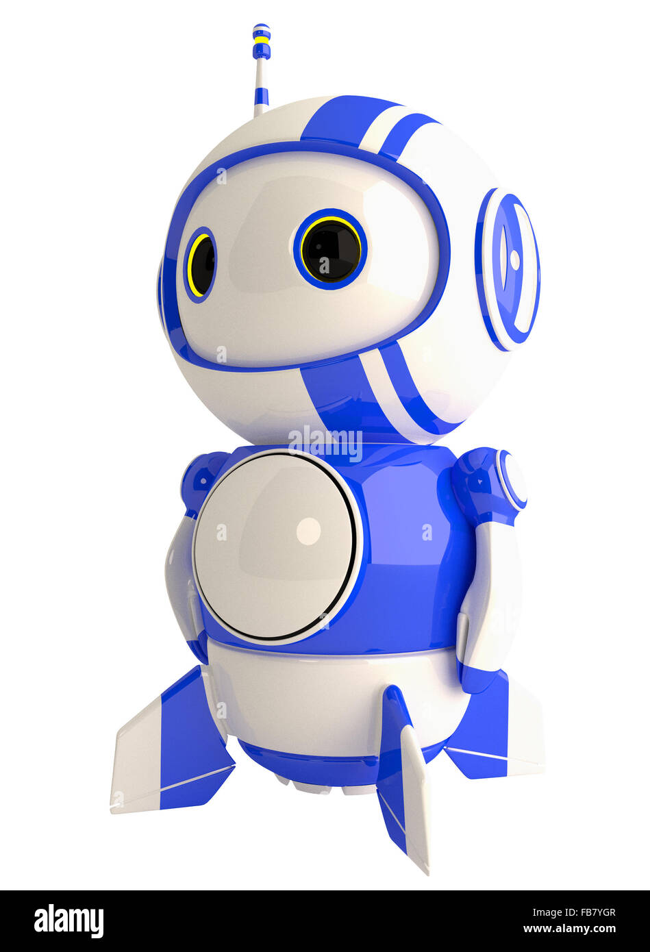 Cute blue robot Stock Photo - Alamy
