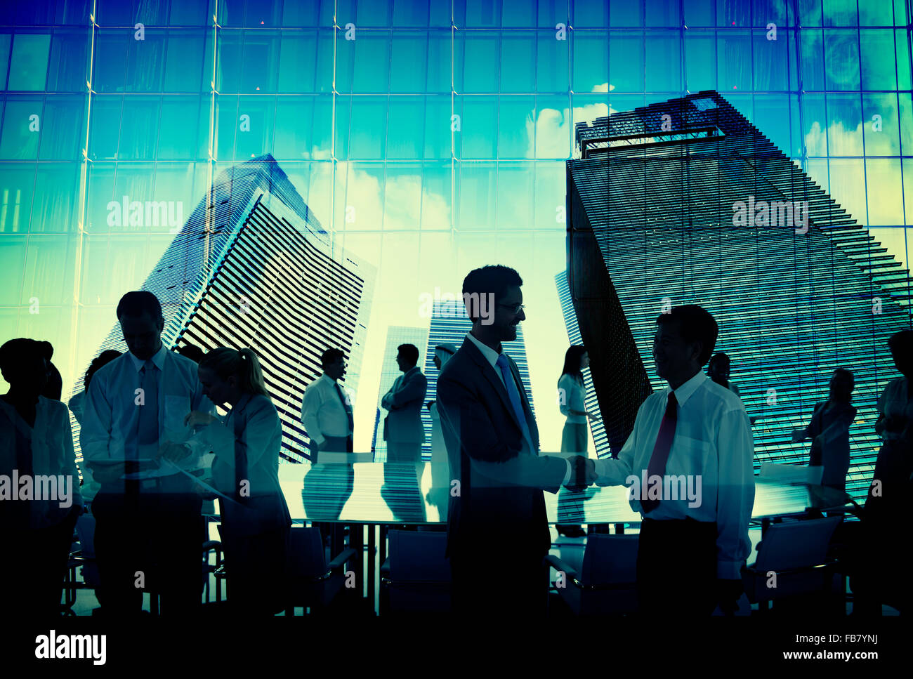 Business People Meeting Discussion Handshake Greeting Concept Stock ...