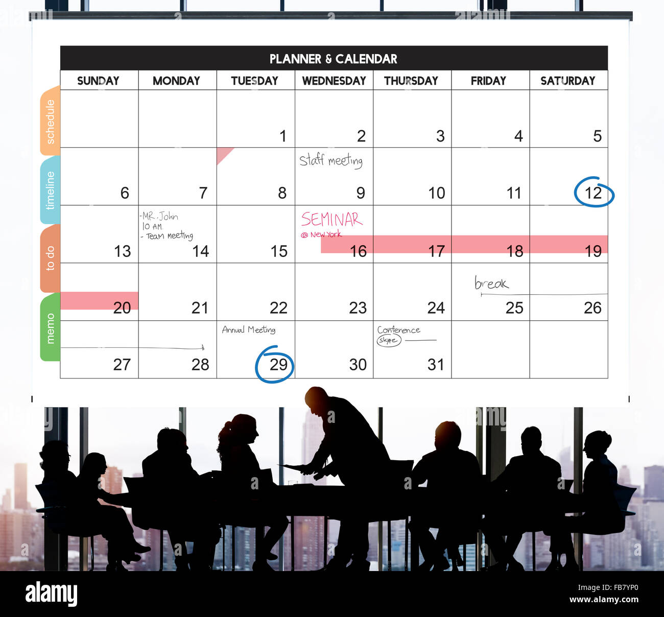 Calender Planner Organization Management Remind Concept Stock Photo - Alamy