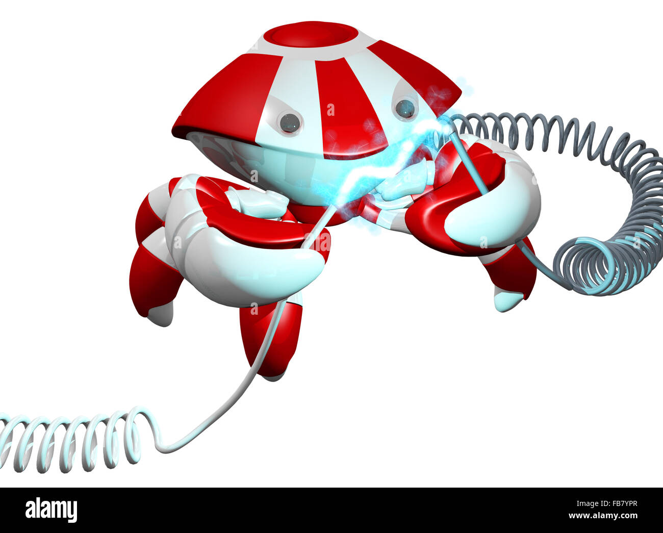 Scutter crab robot repairing a power cable, good technologies and ...