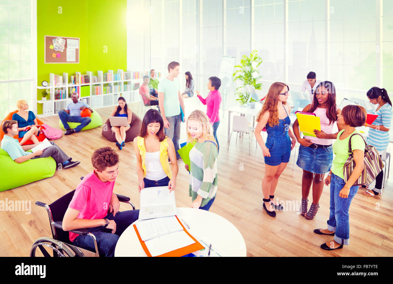 Students University Studying Professor Communication Concept Stock ...