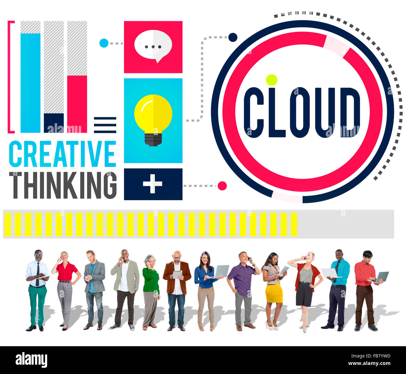 Cloud Cloud Computing Cloud Networking Data Storage Concept Stock Photo ...