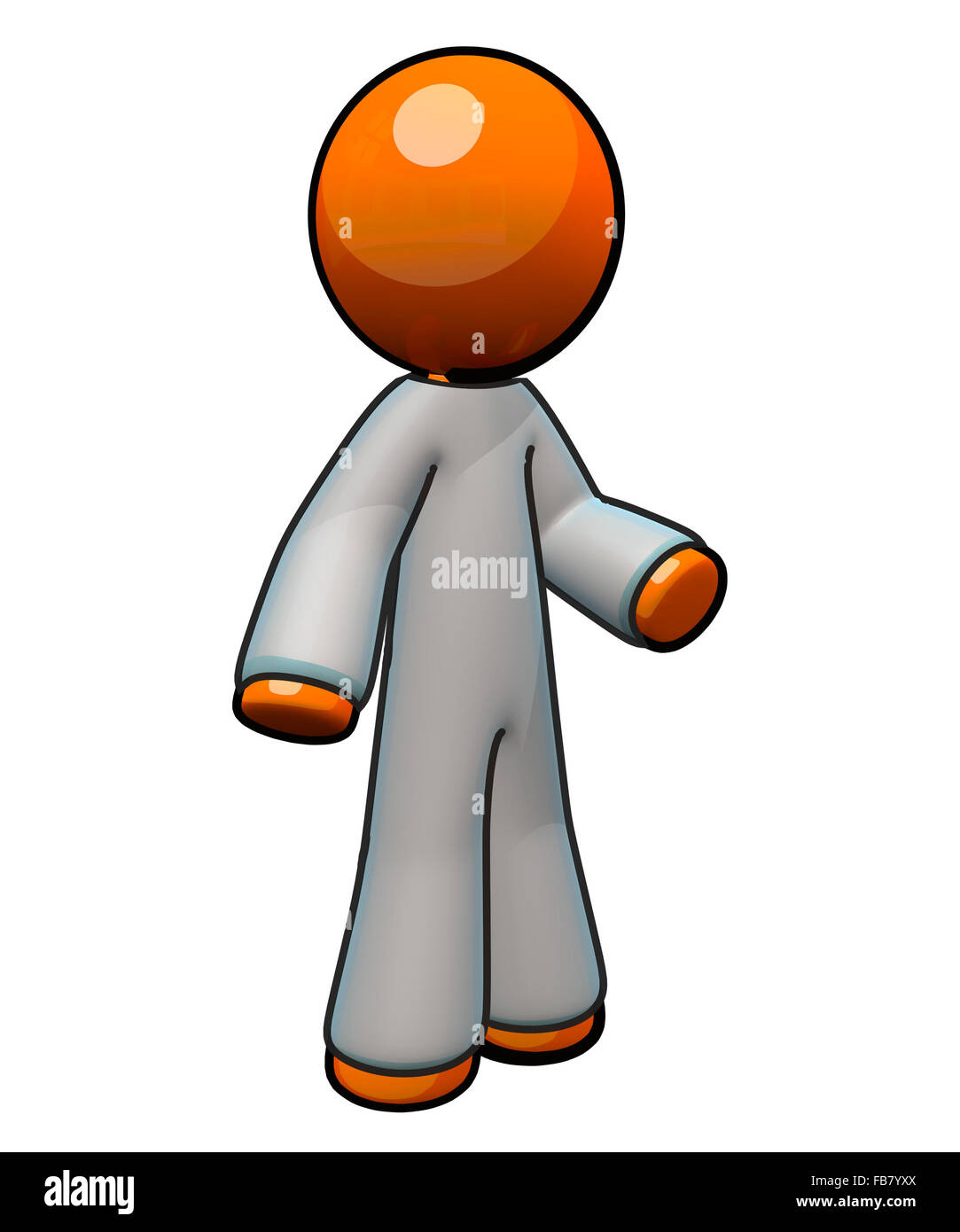 Coveralls for medical / surgery purposes. Modeled on 3d orange man ...