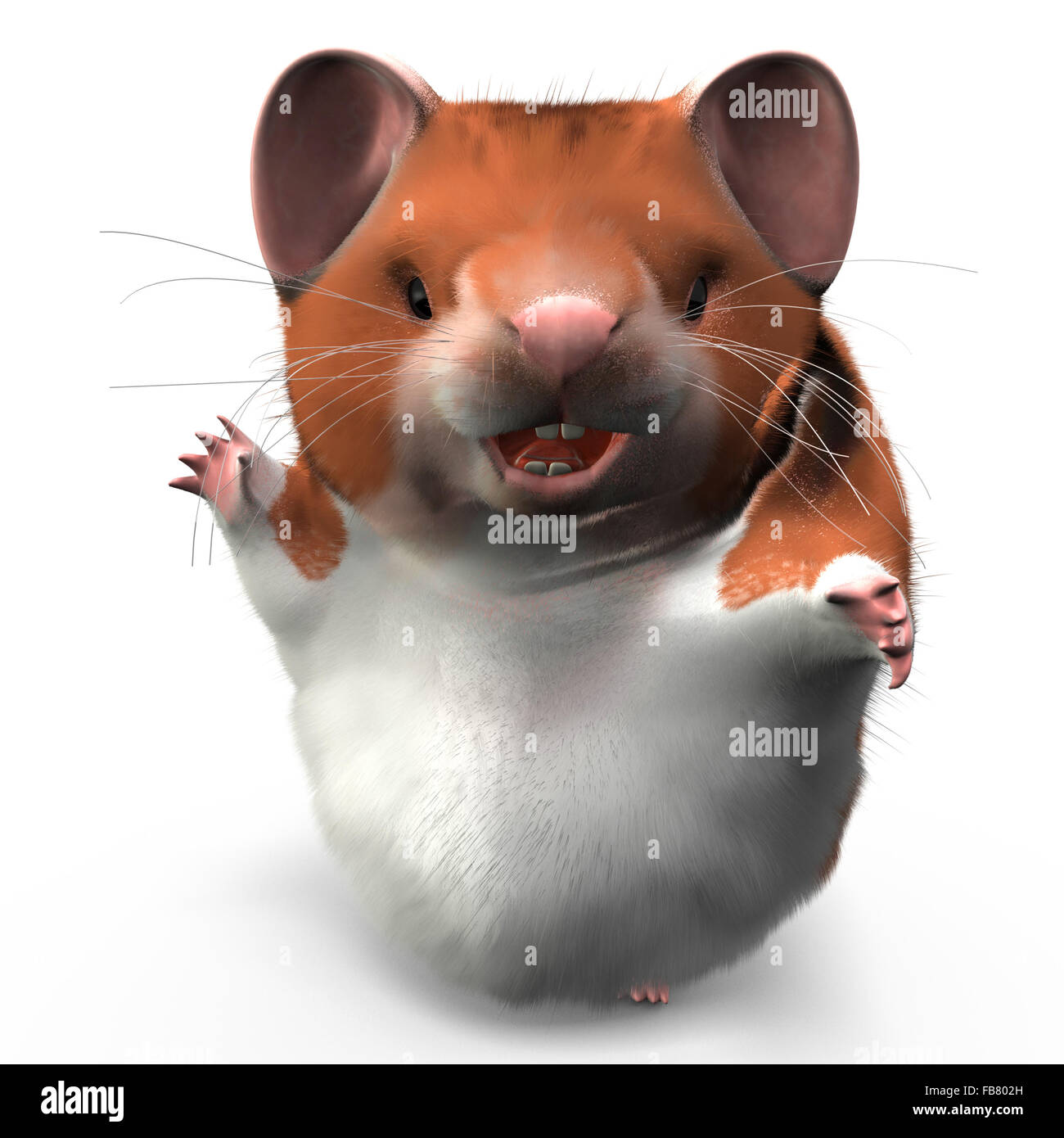 A hamster waving at you or your customer happily Stock Photo - Alamy