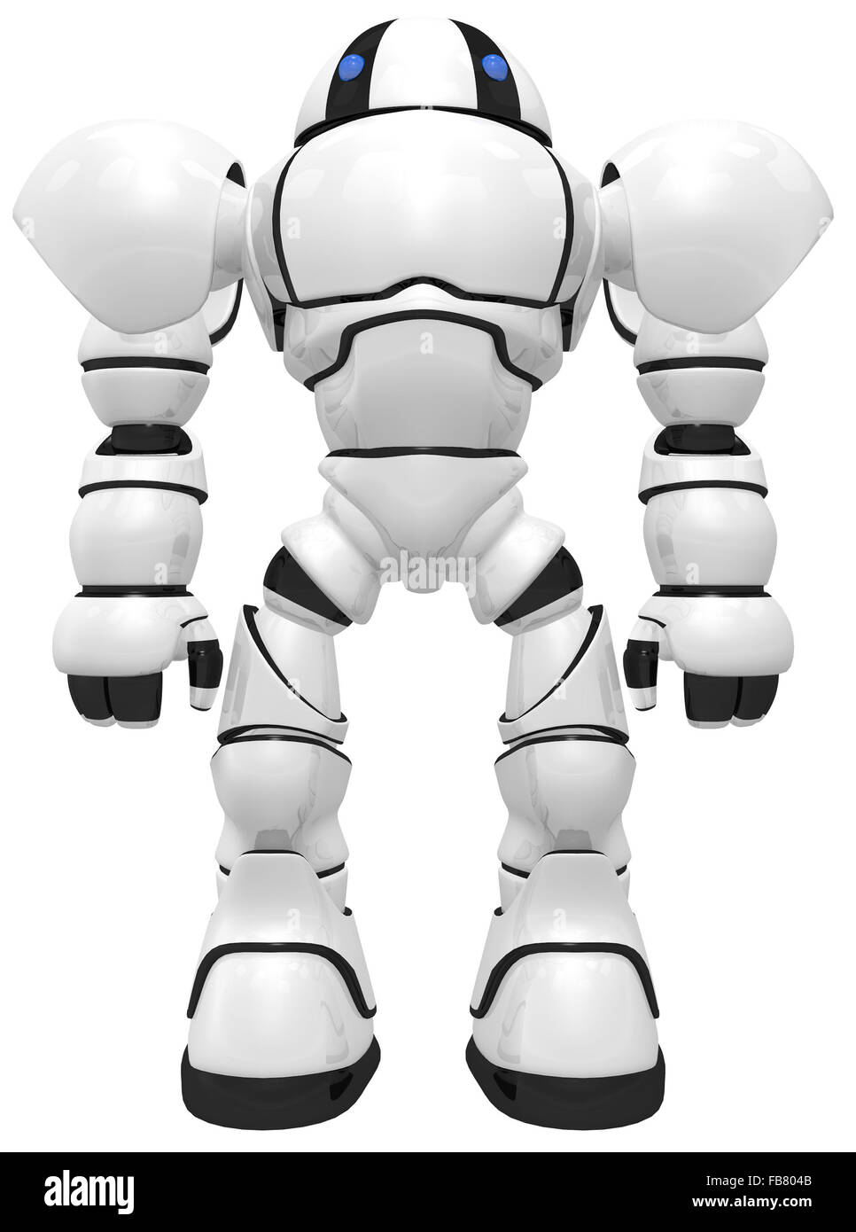 Giant robot plastic guardian ready to defend. Software and programming ...