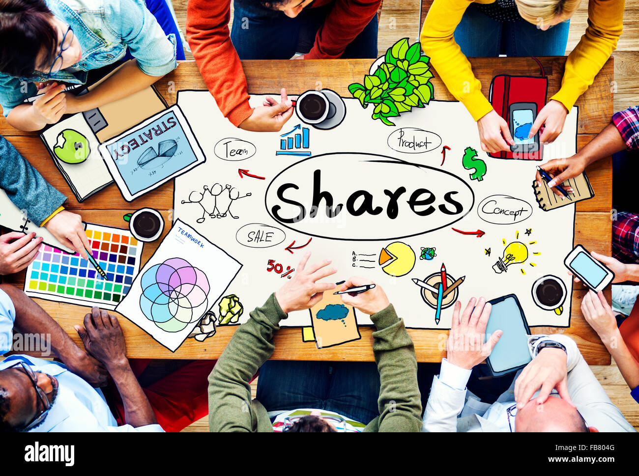 Shares Shareholder Asset Contribution Proportion Concept Stock Photo ...