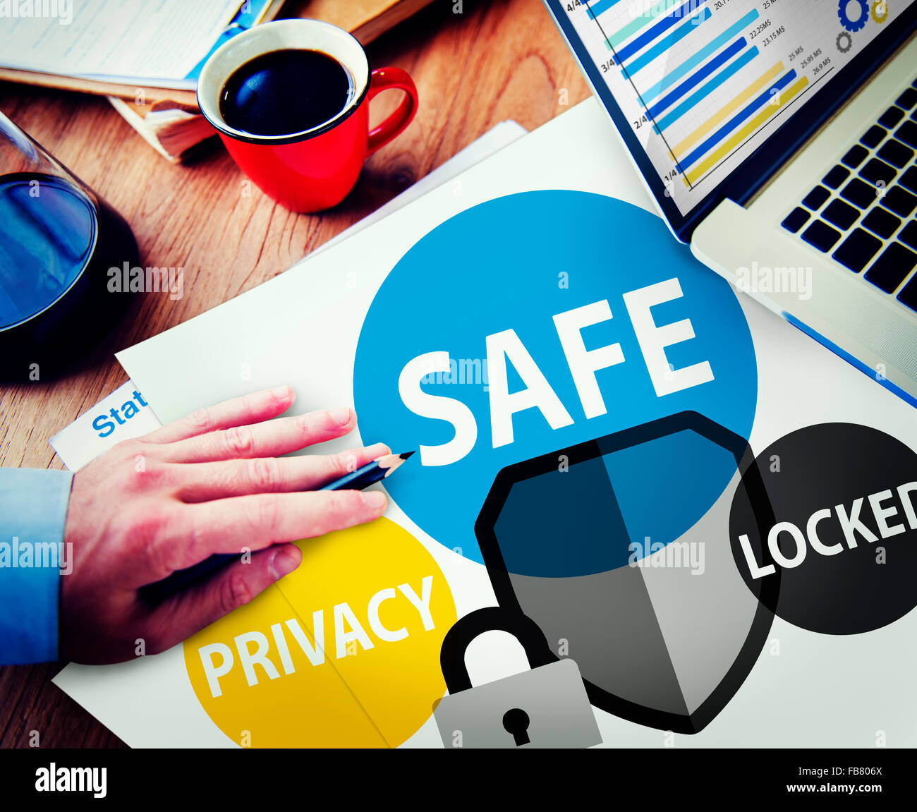 Safe Privacy Locked Security Protection Safe Insurance Concept Stock ...