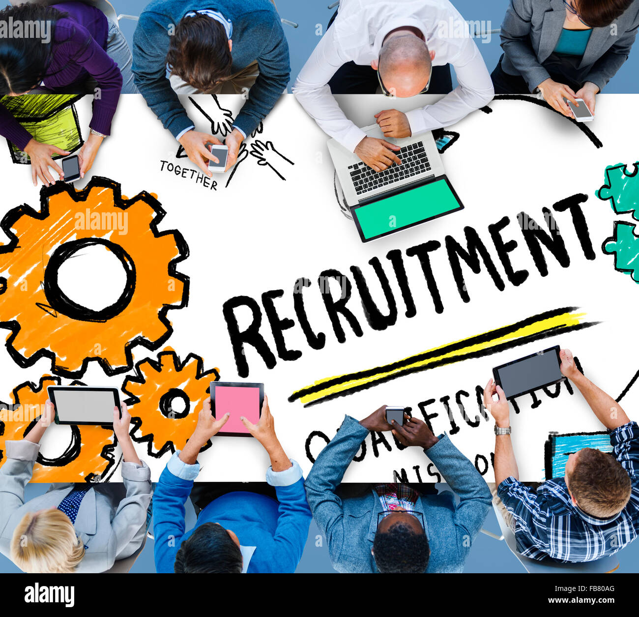 Recruitment Qualification Mission Application Employment Hiring Concept ...