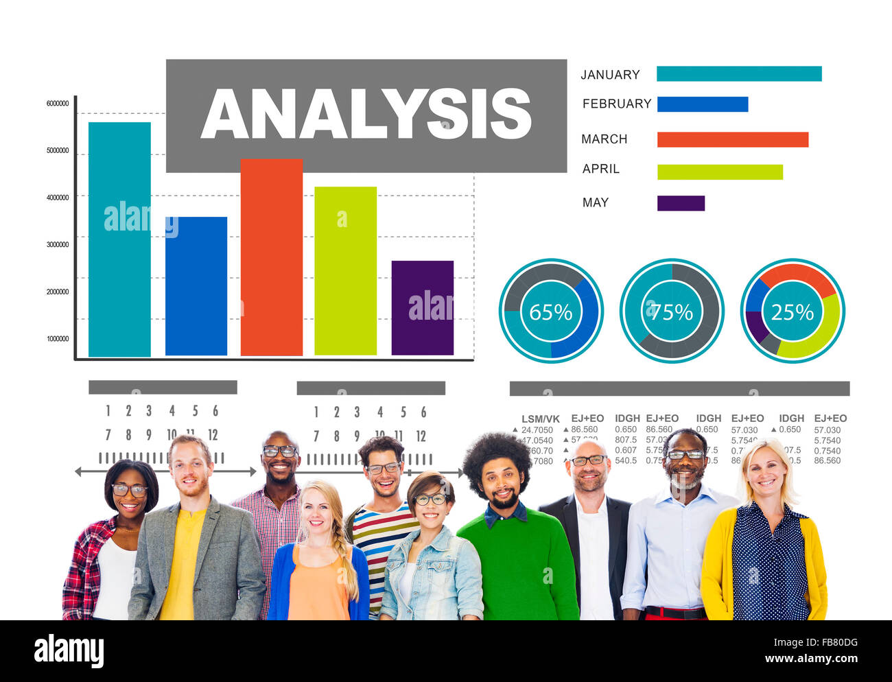 Analysis analyzing information bar graph data concept Stock Photo - Alamy