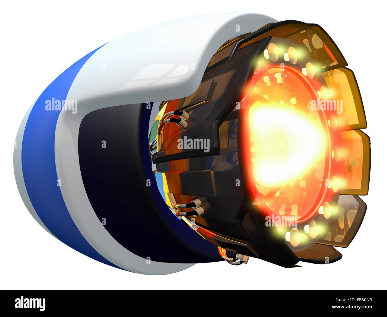 Fictional jet engine, ignited and burning Stock Photo - Alamy