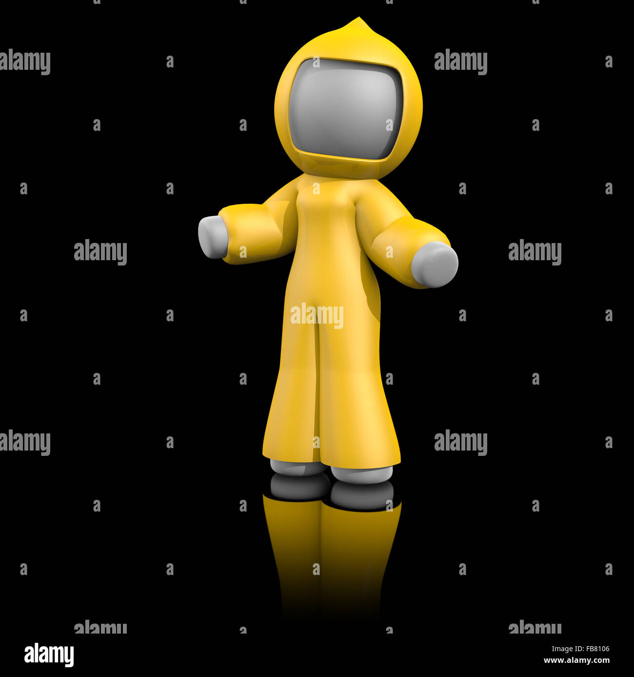 3d lady wearing bio hazard suit Stock Photo - Alamy
