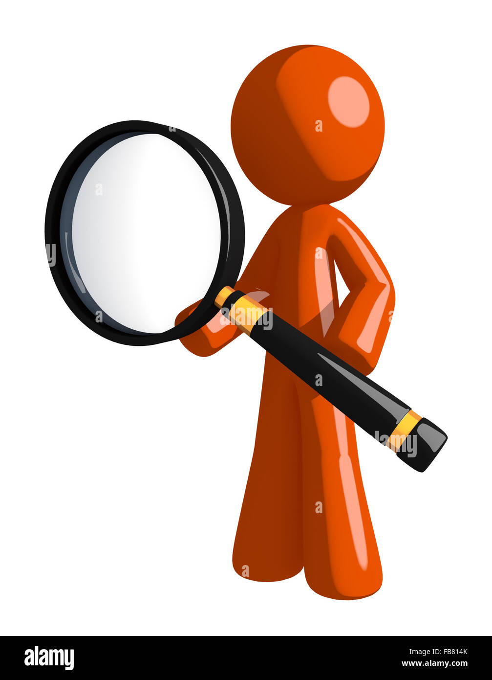 Cartoon character magnifying glass man Cut Out Stock Images & Pictures ...