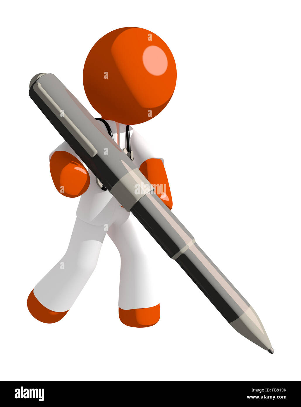 Orange man doctor Stock Photo - Alamy