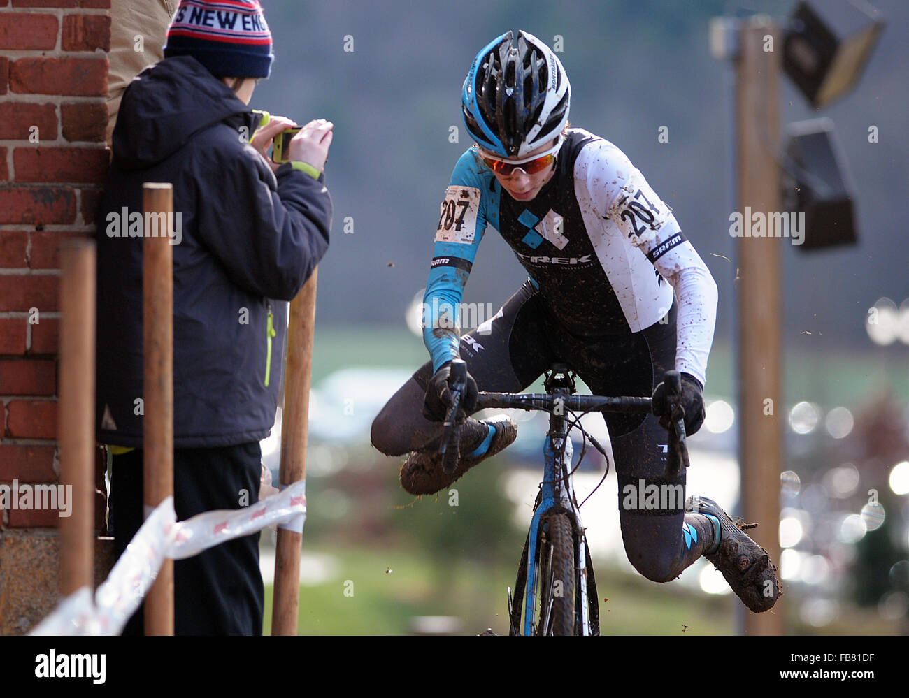 Asheville, North Carolina, USA. 10th Jan, 2016. Junior Men's cyclist ...