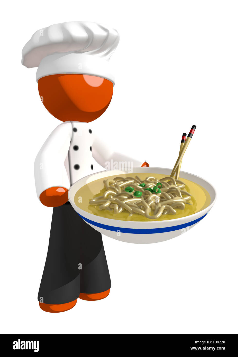 Man with noodles Cut Out Stock Images & Pictures - Alamy