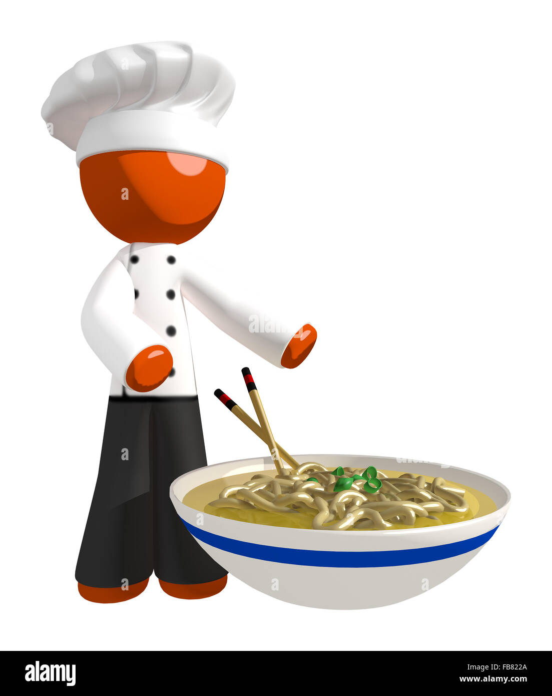 Man with noodles Cut Out Stock Images & Pictures - Alamy