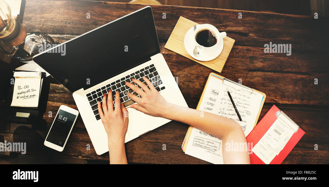 Business Woman Working Planning Ideas Concept Stock Photo - Alamy