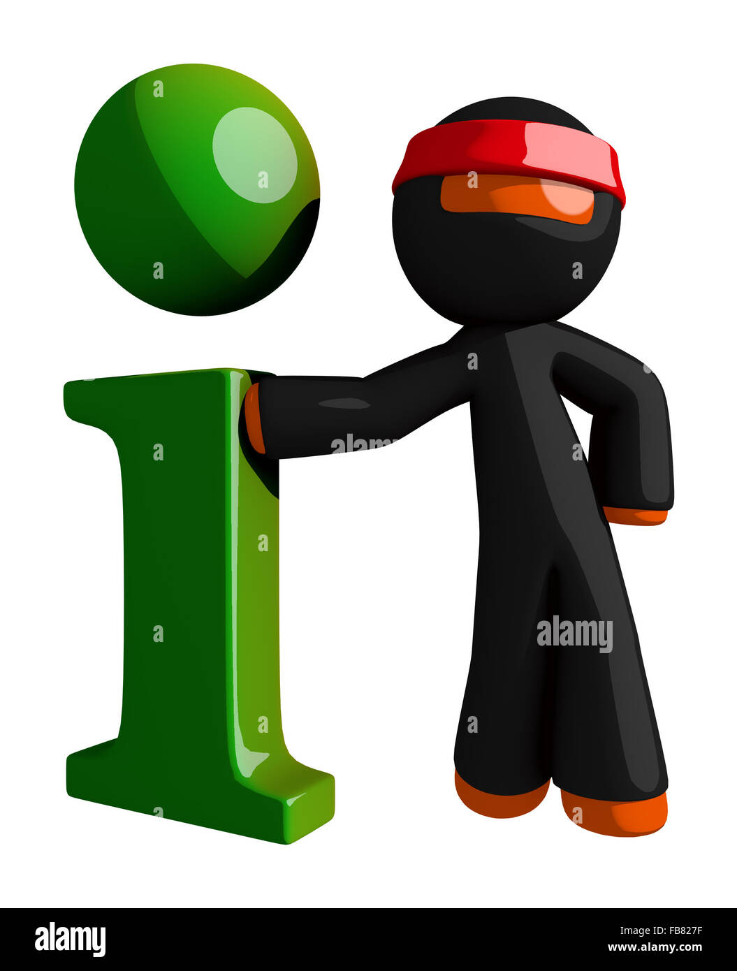 Orange man ninja warrior info Stock Photo - Alamy