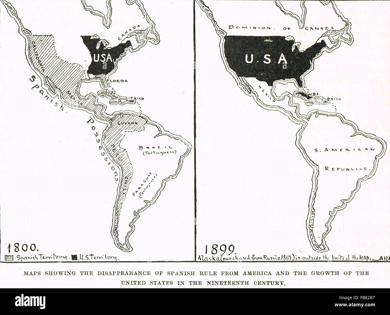 Maps showing the growth of United States of America & the decline of ...