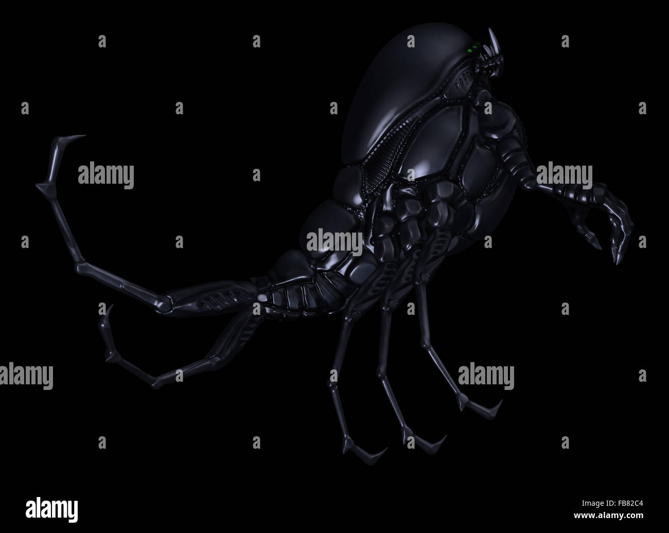 Subterrestrial alien climbing upward Stock Photo - Alamy