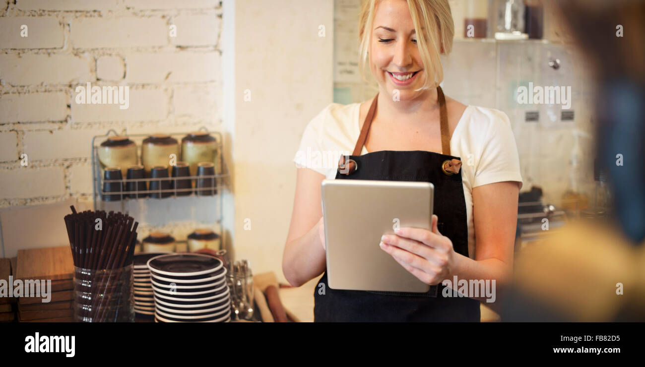 Service Restaurant Barista Cafe Coffee Shop Serving Concept Stock Photo ...