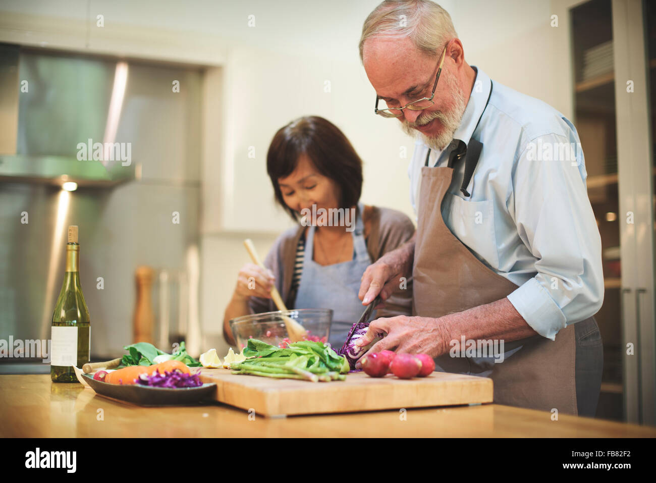 Family Cooking Kitchen Preparation Dinner Concept Stock Photo - Alamy