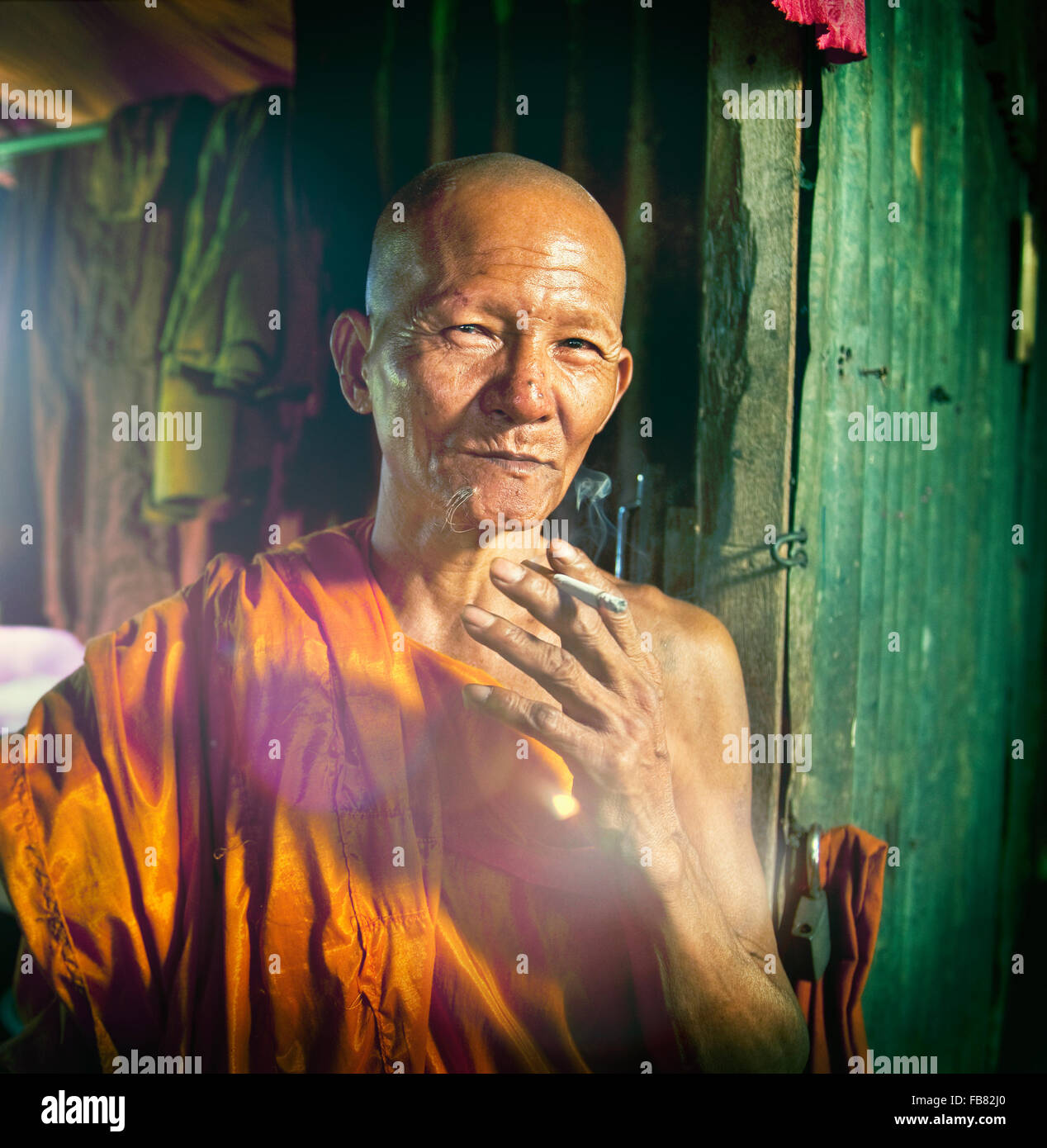 Monk Monastry Potrait Traditonal Culture Characters Concept Stock Photo ...