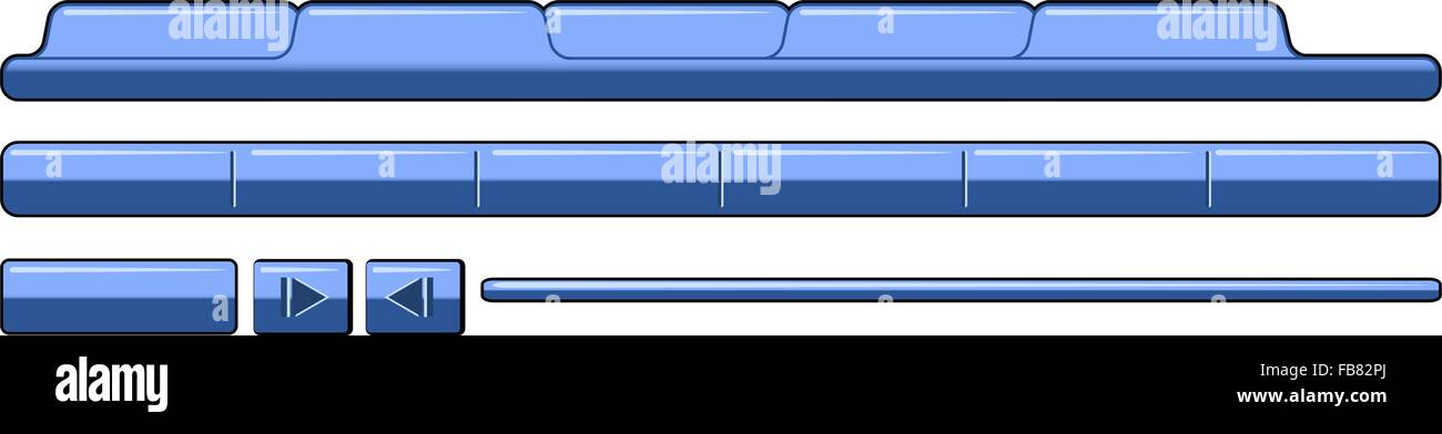 Internet website menues, buttons, tabs and icons. Blue Stock Vector ...