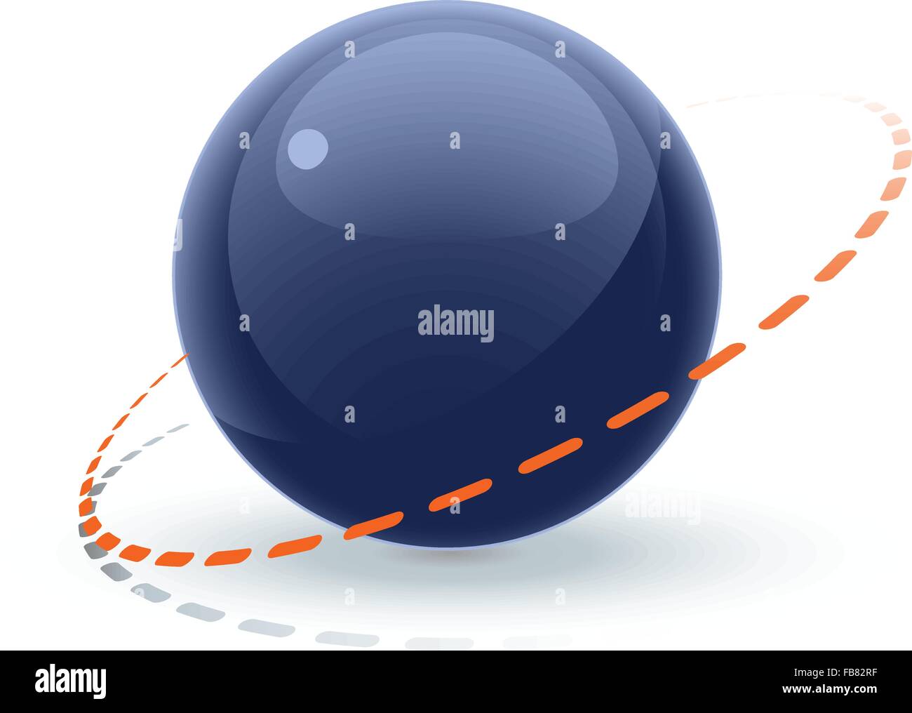 A glossy blue orb with a dotted line around it Stock Vector Image & Art ...