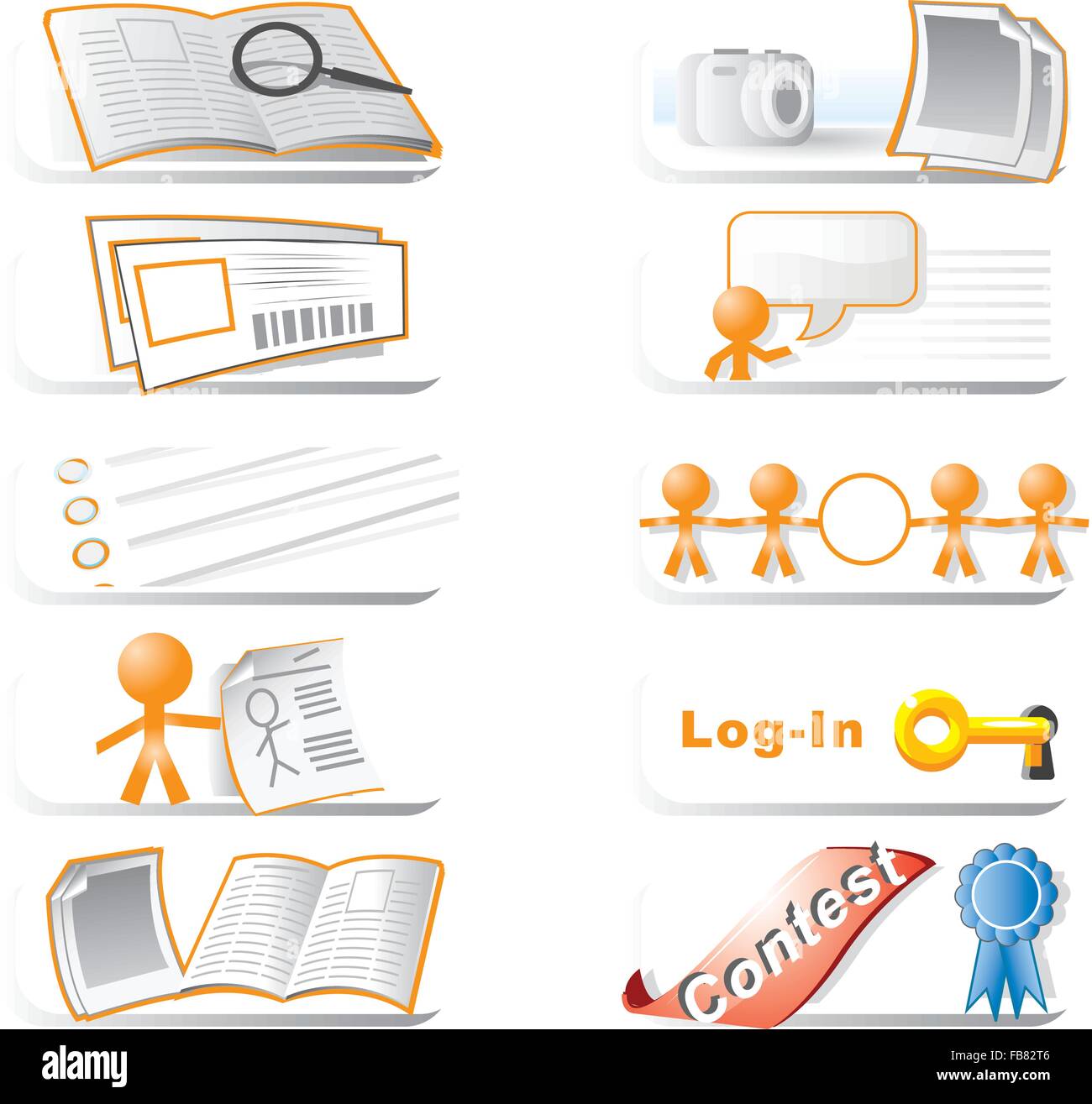 A set of icons generally centered on community and events Stock Vector ...