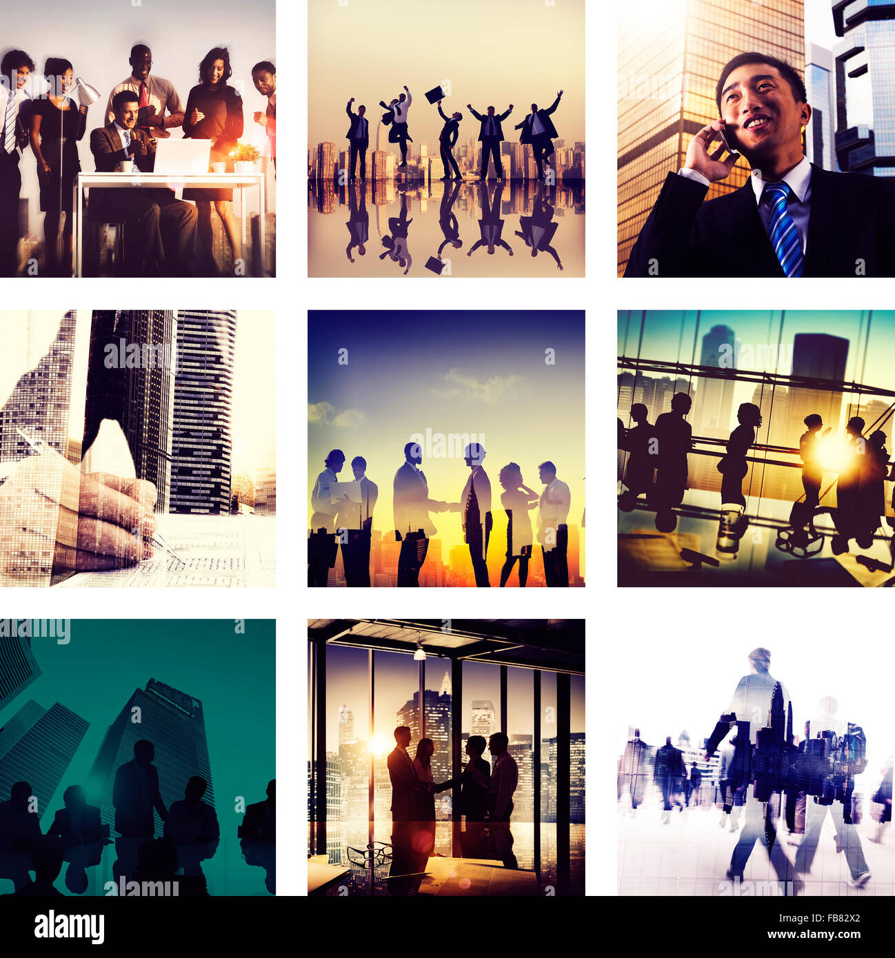 Business People Corporate Connection Greeting Collection Concept Stock ...