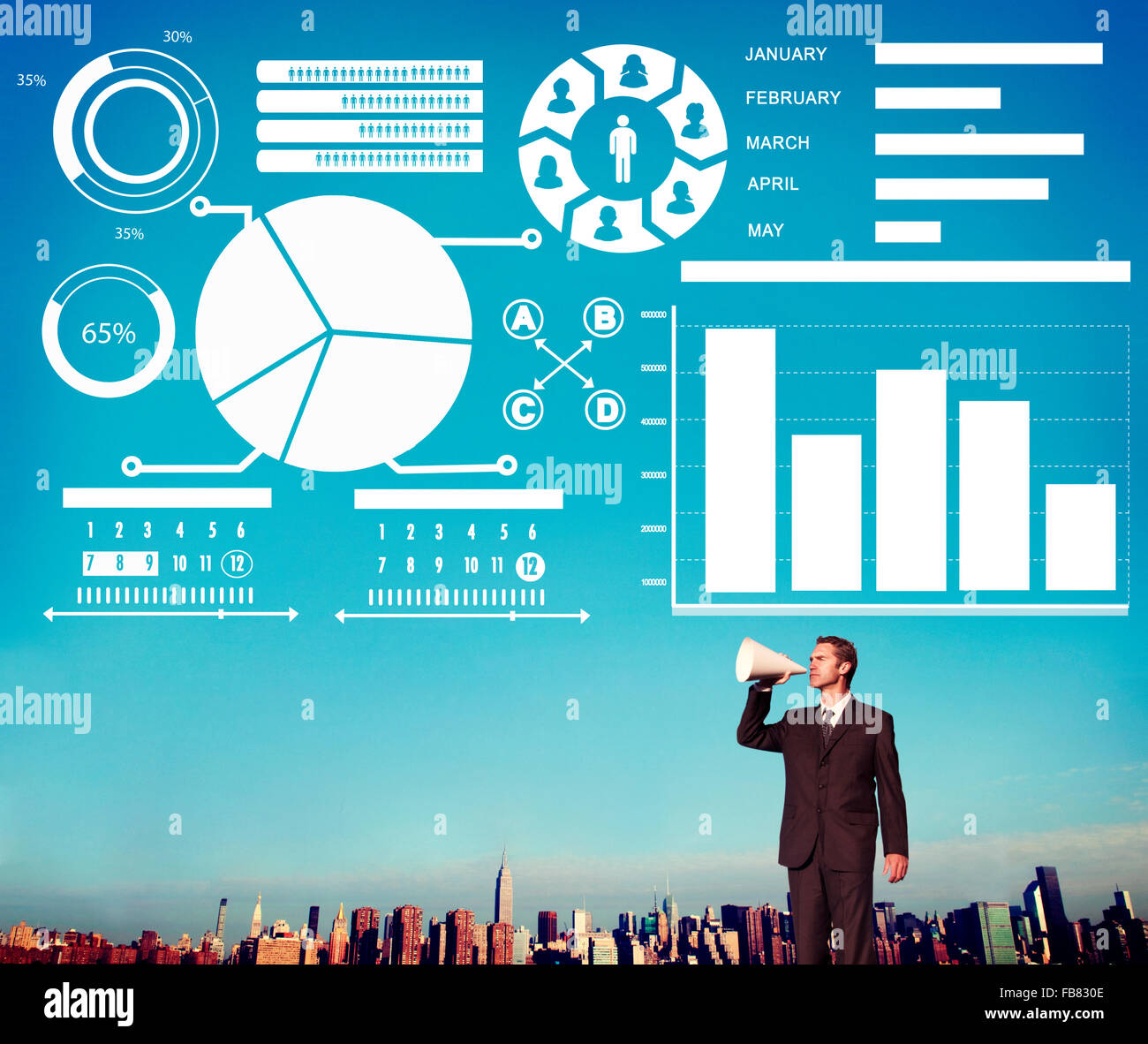Bar Graph Chart Data Information Inforgraphic Report Concept Stock ...