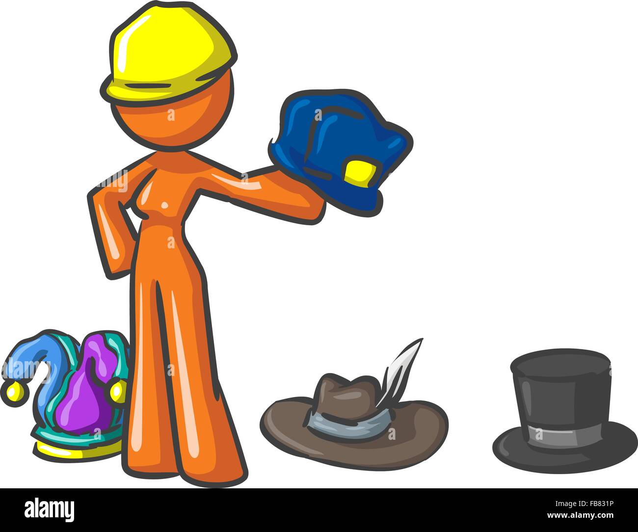 Wearing many hats Cut Out Stock Images & Pictures - Alamy