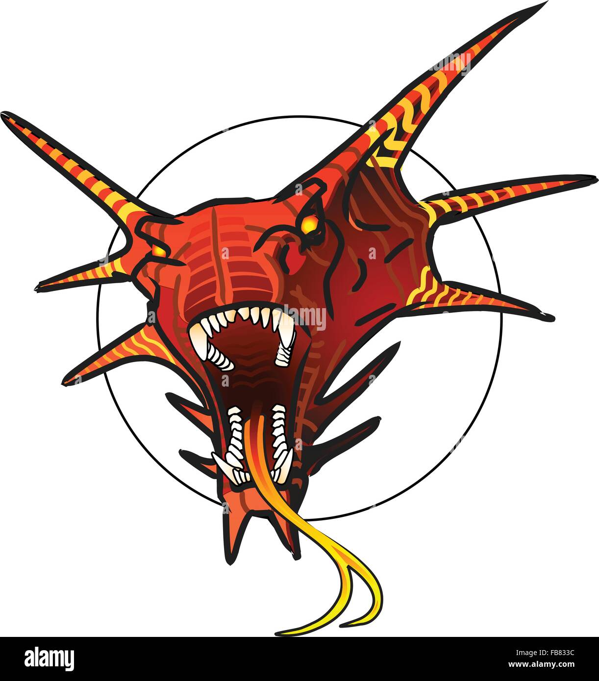 Fiery red art Stock Vector Images - Alamy