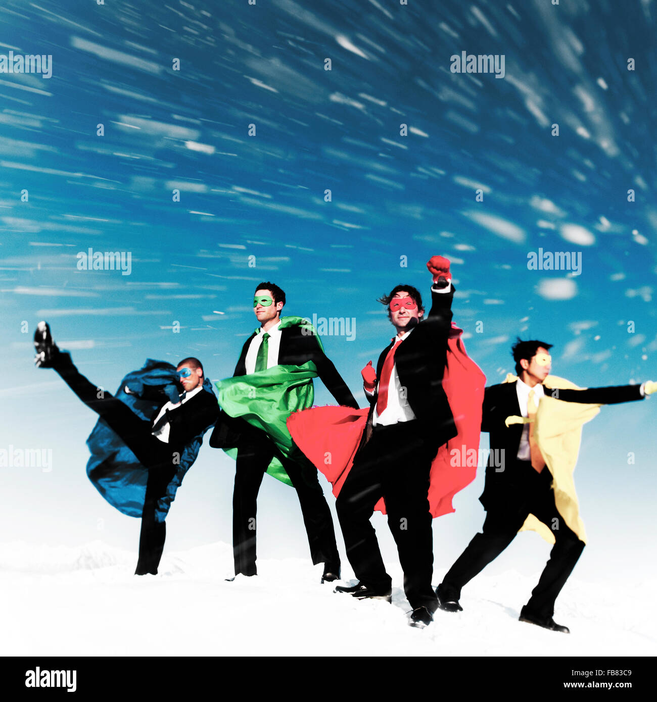 Businessmen Superheros Inspiration Leadership Success Concept Stock ...